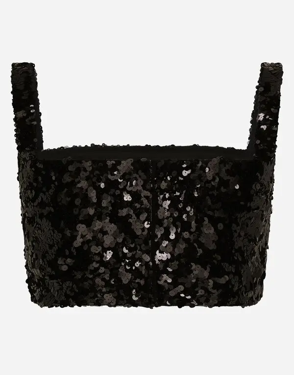 Dolce & Gabbana Sequined Crop Top