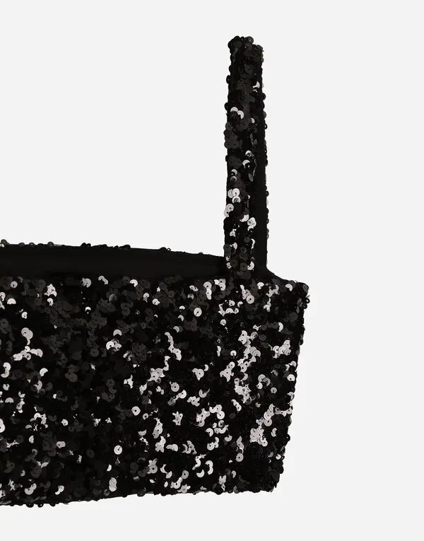 Dolce & Gabbana Sequined Crop Top
