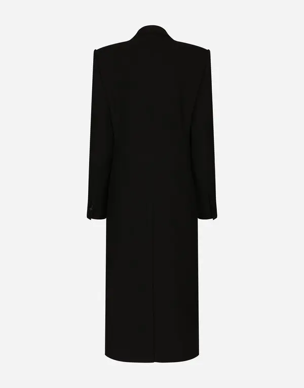 Dolce & Gabbana Long Single-breasted Wool Tuxedo Coat