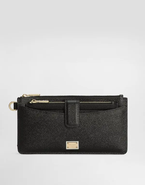 Dolce & Gabbana Dauphine Calfskin Card Holder - Black