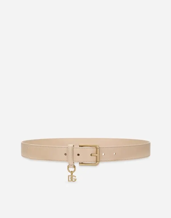 Dolce & Gabbana Logo Calfskin Belt - Pink