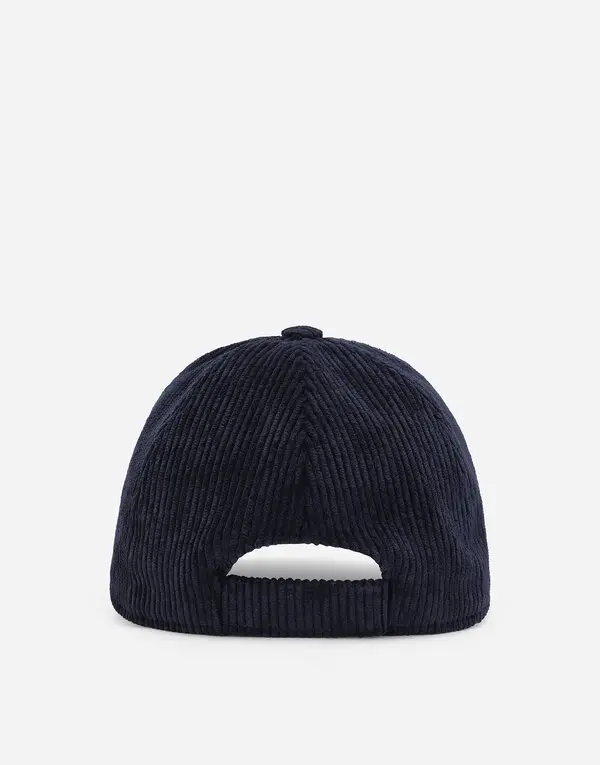 Dolce & Gabbana Corduroy Baseball Cap With Dg Laurel Logo