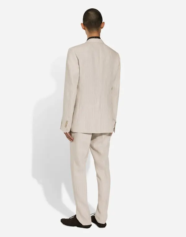 Dolce & Gabbana Pinstripe Linen Trousers - Multicolor