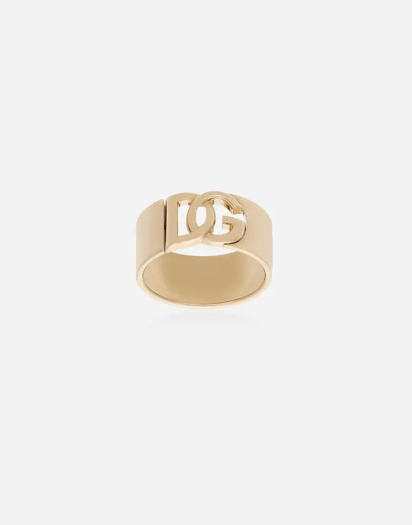 Dolce & Gabbana Ring With Dg Cut-out Logo - Gold
