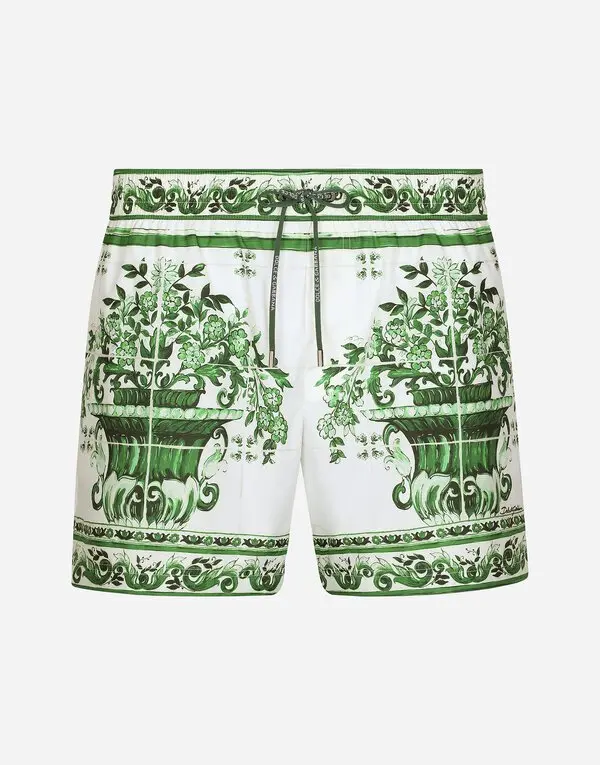 Dolce & Gabbana Swim Shorts With Majolica - Print