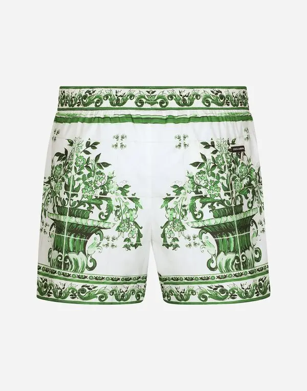 Dolce & Gabbana Swim Shorts With Majolica - Print