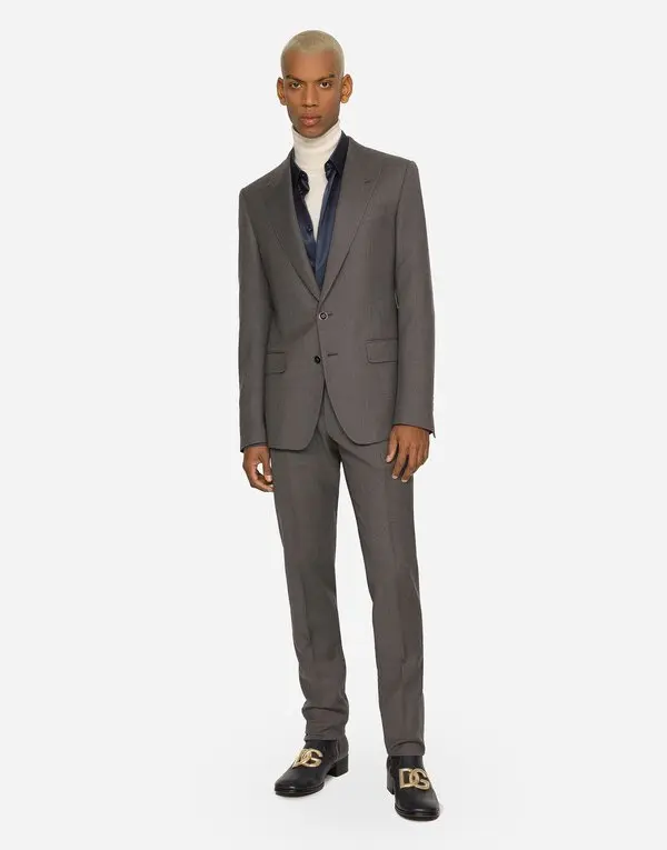 Dolce & Gabbana Single-breasted Stretch Flannel Sicilia-fit Jacket - Grey