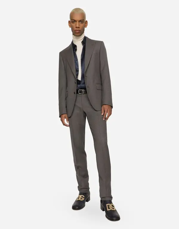 Dolce & Gabbana Single-breasted Stretch Flannel Sicilia-fit Jacket - Grey