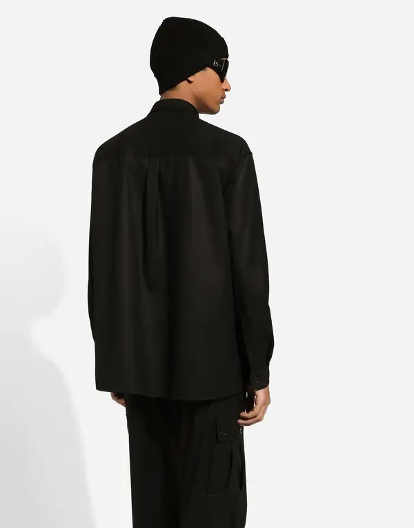 Dolce & Gabbana Oversize Flannel Shirt - Black