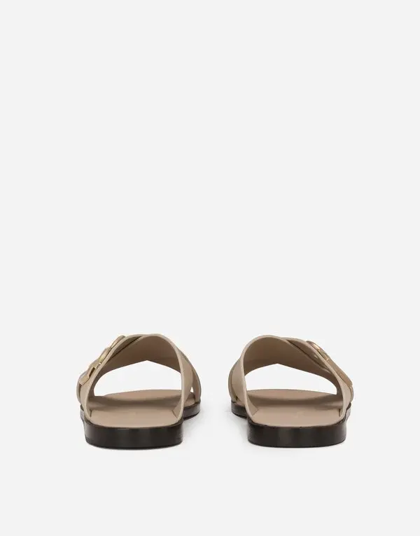 Dolce & Gabbana Calfskin Sandals - Beige