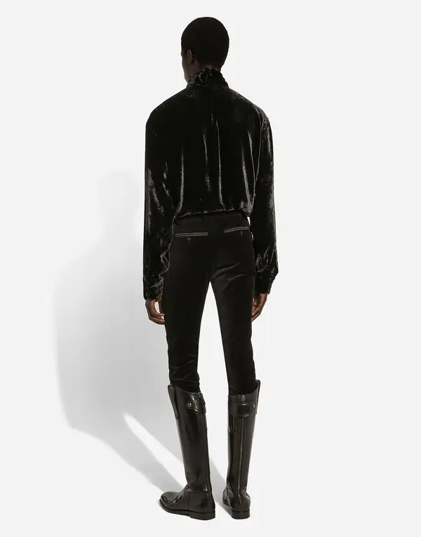 Dolce & Gabbana Velvet Turtleneck With Cuffs