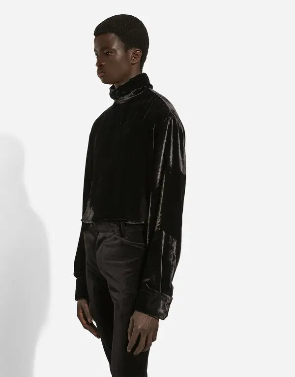 Dolce & Gabbana Velvet Turtleneck With Cuffs