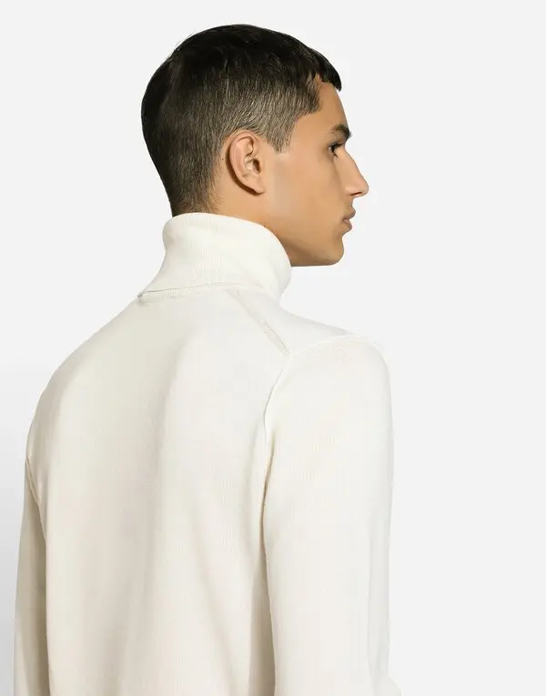 Dolce & Gabbana Wool Turtleneck Sweater - Beige