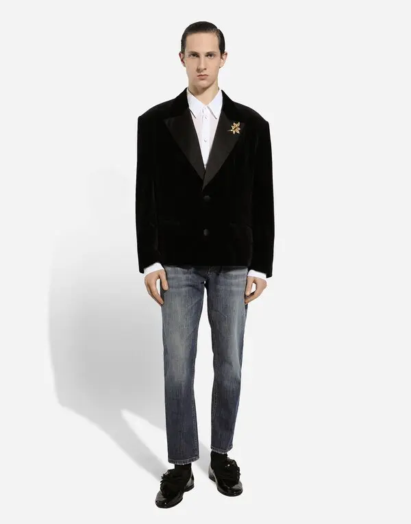 Dolce & Gabbana Oversize Single-breasted Velvet Jacket