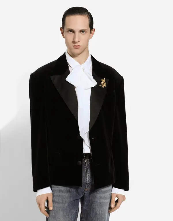 Dolce & Gabbana Oversize Single-breasted Velvet Jacket