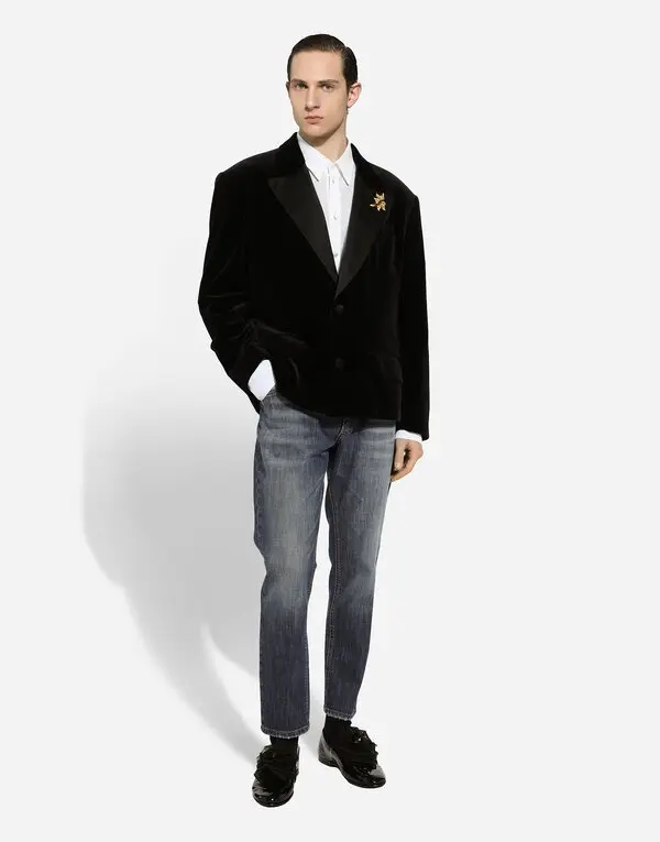 Dolce & Gabbana Oversize Single-breasted Velvet Jacket