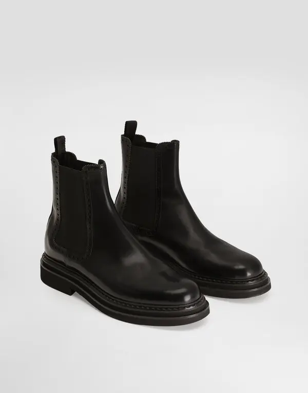 Dolce & Gabbana Brushed Calfskin Ankle Boots