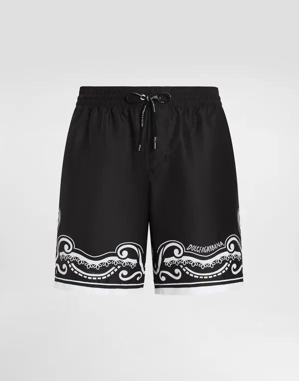 Dolce & Gabbana Mid-length Swim Trunks With Bandanna - Print