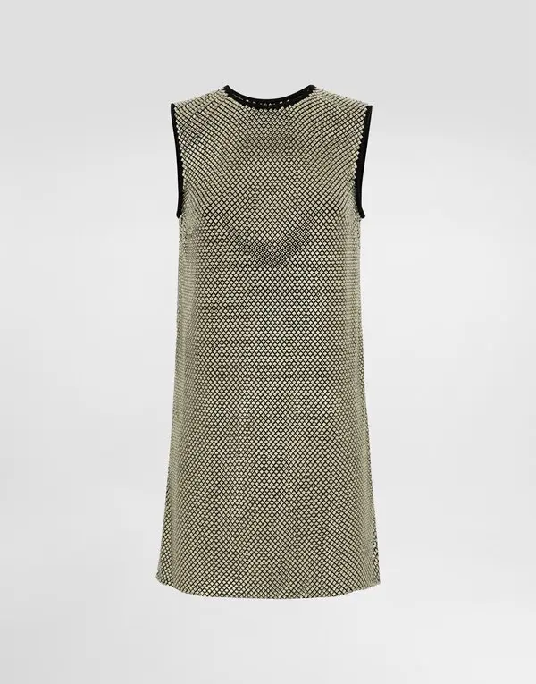 Dolce & Gabbana Short Crystal Mesh Dress