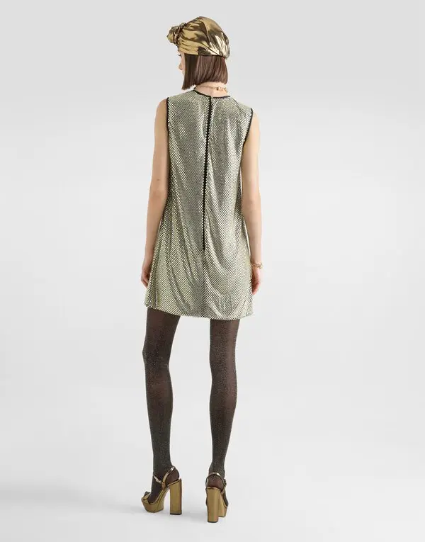 Dolce & Gabbana Short Crystal Mesh Dress