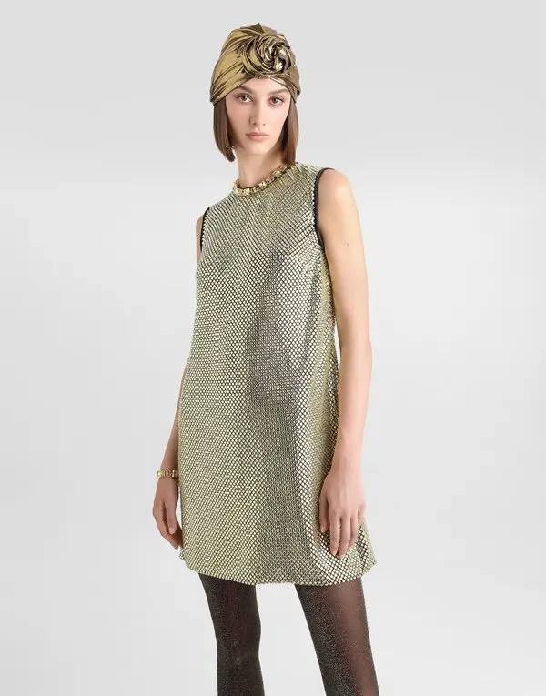 Dolce & Gabbana Short Crystal Mesh Dress