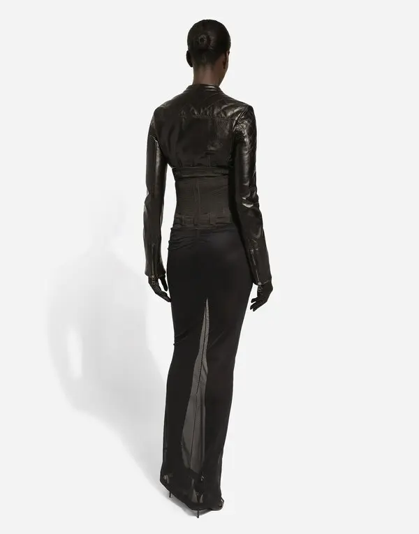 Dolce & Gabbana Short Leather Biker Jacket