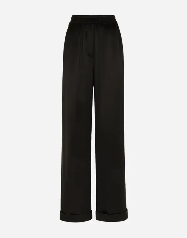 Dolce & Gabbana Silk Satin Pajama Pants - Black