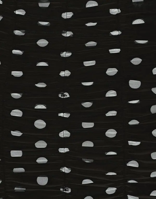 Dolce & Gabbana Tulle Calf-length Sheath Dress With Polka-dot And Draping - Print