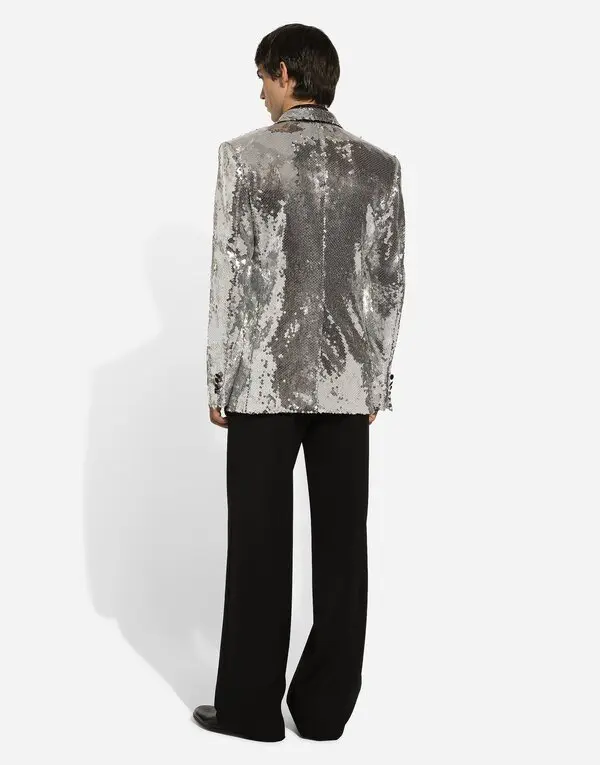 Dolce & Gabbana Sicilia Sequined Single-breasted Tuxedo Jacket - Plateado
