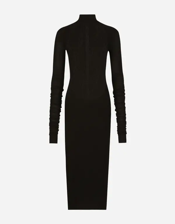 Dolce & Gabbana Jersey Calf-length Dress With Lace Insert