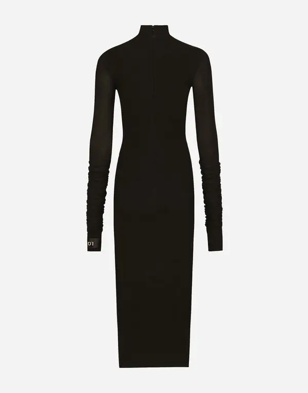 Dolce & Gabbana Jersey Calf-length Dress With Lace Insert