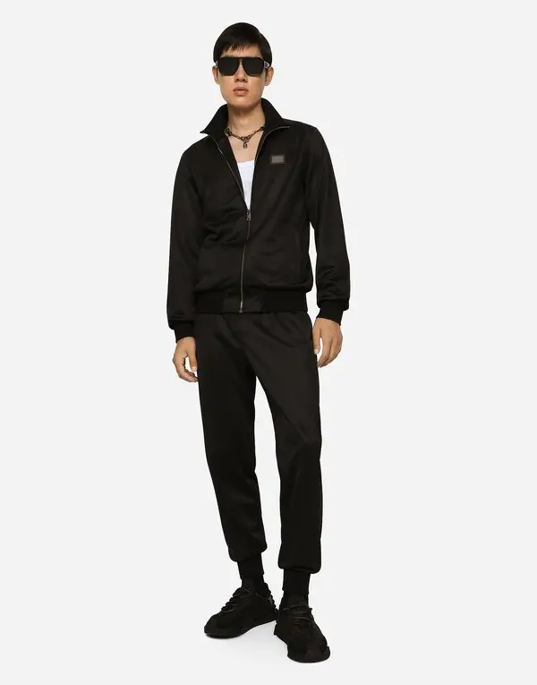 Dolce & Gabbana Technical Jersey Jogging Pants With Tag - Black