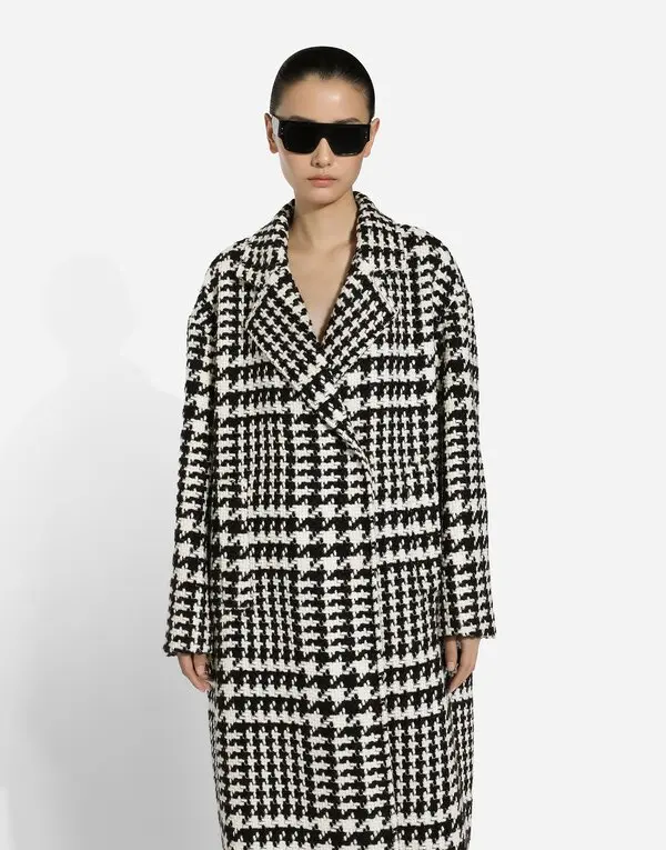 Dolce & Gabbana Oversize Houndstooth Coat - Multicolor