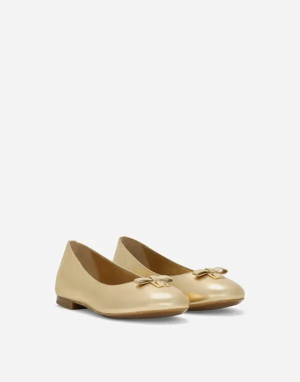 Dolce & Gabbana Foiled Nappa Leather Ballet Flats