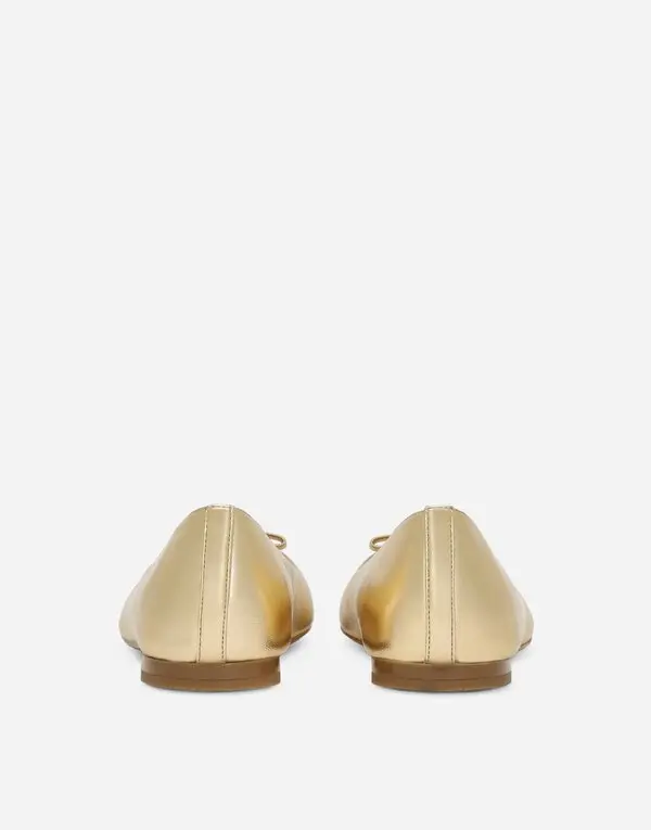 Dolce & Gabbana Foiled Nappa Leather Ballet Flats
