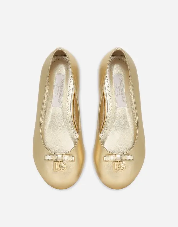 Dolce & Gabbana Foiled Nappa Leather Ballet Flats