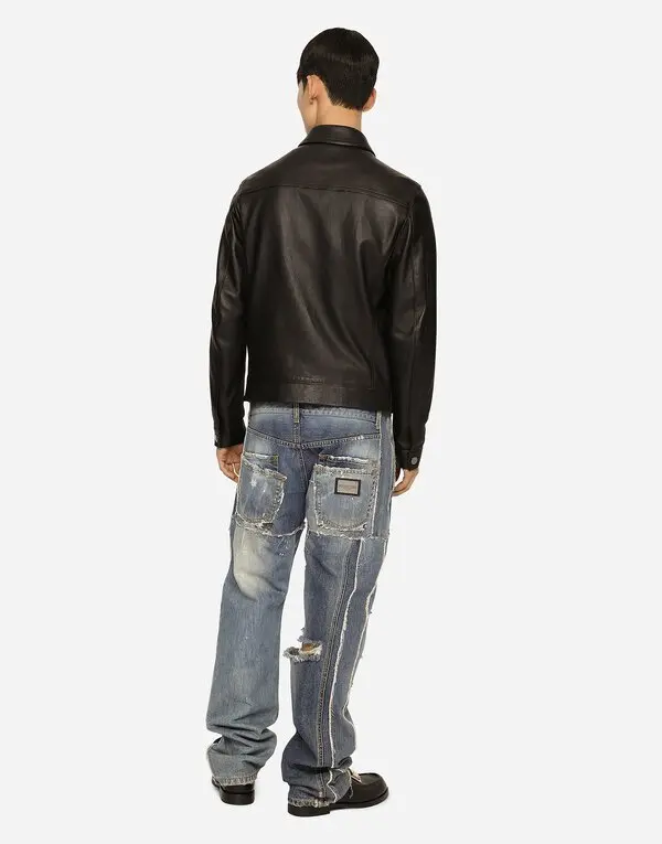 Dolce & Gabbana Lambskin Leather Jacket