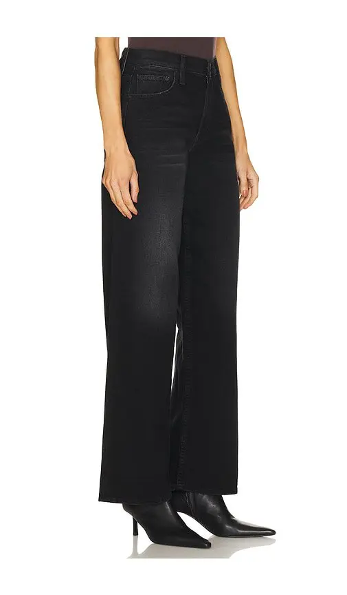MOTHER The Spinner Zip Sneak Jeans - Black Magic