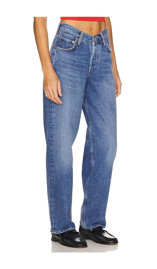 AGOLDE V-waist Baggy In Blue - Cascade