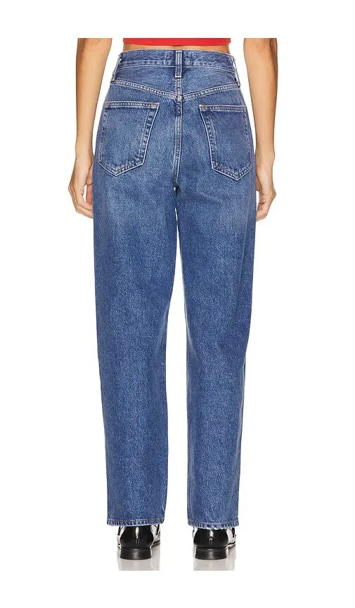AGOLDE V-waist Baggy In Blue - Cascade