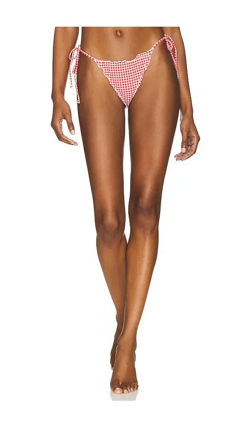 Good American Gingham Cheeky Hipster Bottom - Grenadine Gingham001