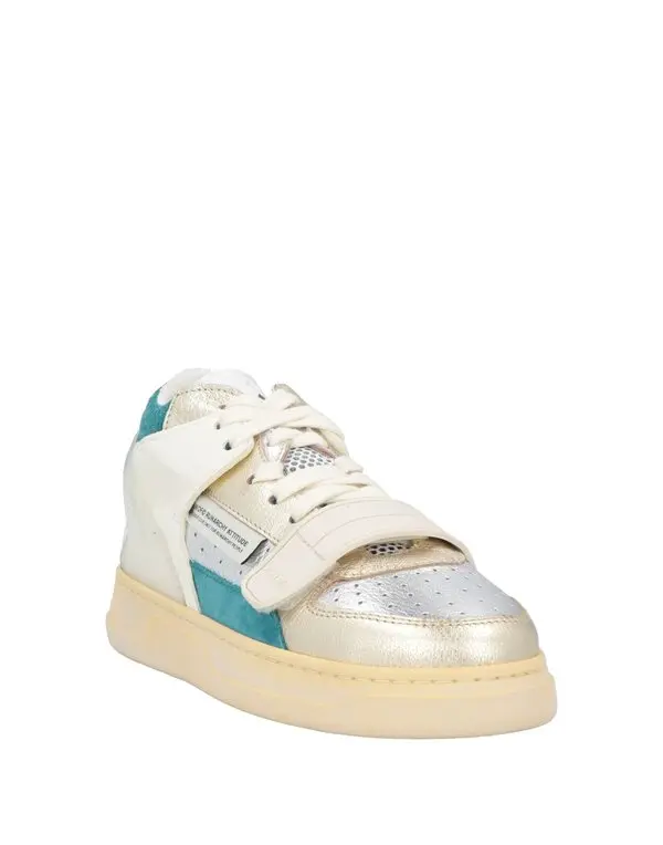 RUN OF Leather High-top Sneakers - Grey