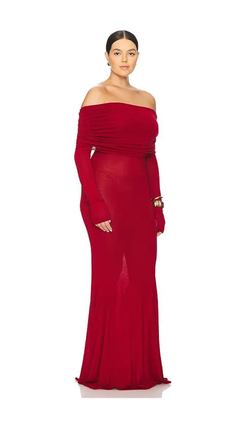 Lpa Marren Maxi Knit Dress - Red