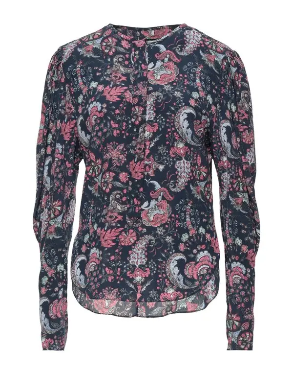 Isabel Marant Étoile Crepe Floral Print Top - Blue
