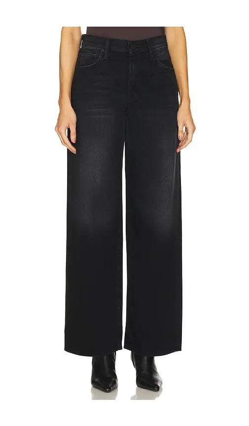 MOTHER The Spinner Zip Sneak Jeans - Black