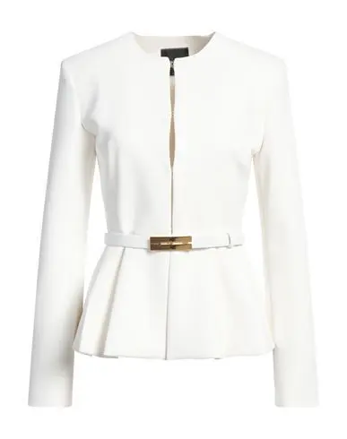 Pinko Crepe Peplum Jacket - Off White