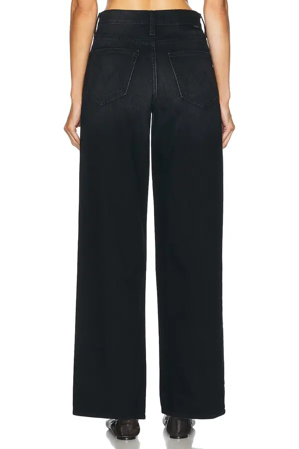 MOTHER The Spinner Zip Sneak Jeans - Black Magic