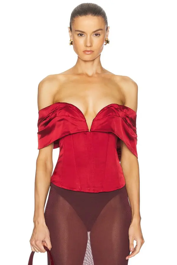 Lpa Ilaria Corset Top - Red