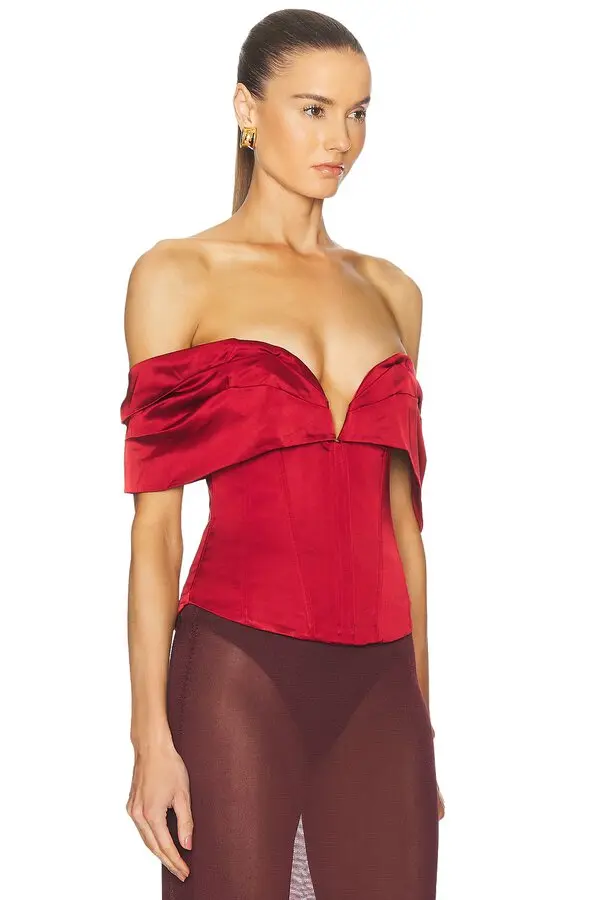 Lpa Ilaria Corset Top - Red