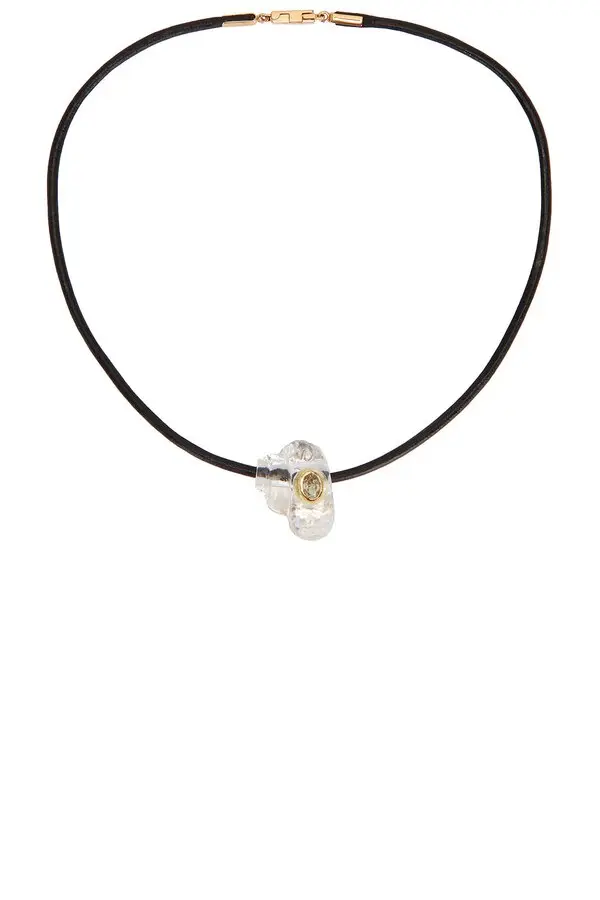 Dezso By Sara Beltran Turbo Oval Sillimanite Cord Necklace